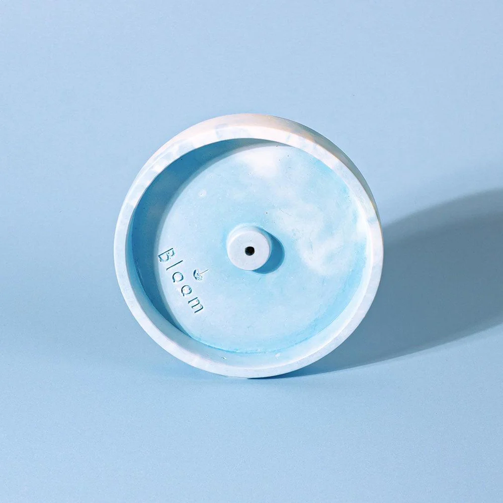 Marbled Incense Burner Blue – Bow and Sparrow