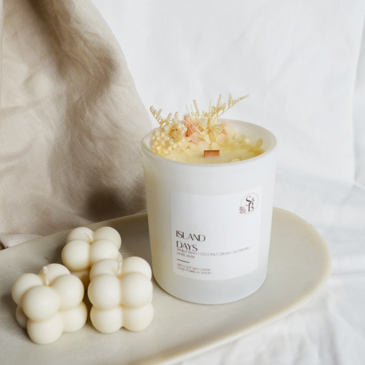 Island Days Soy Candle 300g – Bow and Sparrow